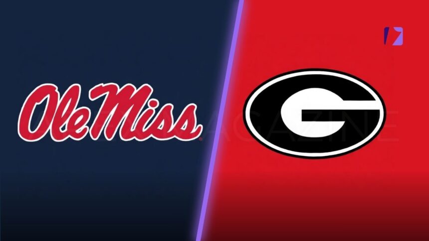 Ole Miss Rebels Football vs Georgia Bulldogs Football Match Player ...